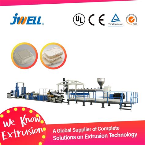 Jwell Pla Polylactic Acid Environmentally Friendly Degradable Sheet Plastic Extrusion Machine