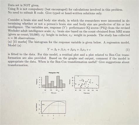 Solved Data Set Is Not Given Using R Is Not Compulsory But