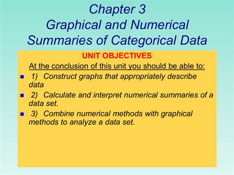 Chapter 3 Displaying Summarizing Qualitative Data