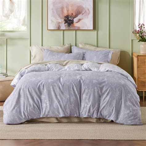 Bedsure King Comforter Set Lavender Comforter Cute Floral Bedding