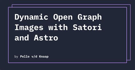 Dynamic Open Graph Images With Satori And Astro Knaapdev
