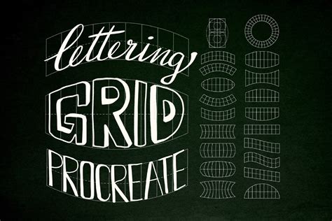 Lettering Grids For Procreate Lettering Grid Procreate Stamps Letter Builder Composition Grid