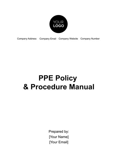 Free Ppe Policy And Procedure Manual Template To Edit Online