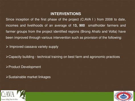 PPT C AVA GHANA PROJECT PowerPoint Presentation Free Download ID 6236743