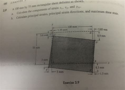 Solved 182 Chapter By 75 Mm Rectangular Sheet Deforms As