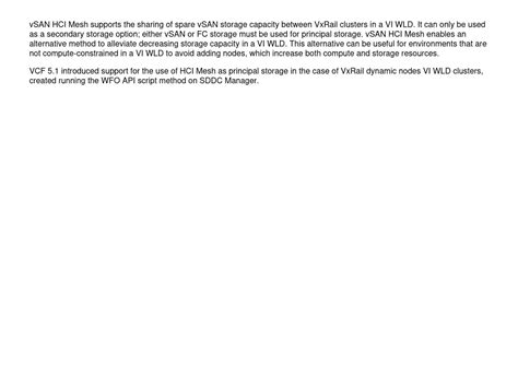 Vsan Hci Mesh Vmware Cloud Foundation On Vxrail Architecture Guide Vcf 5 2 On Vxrail Dell