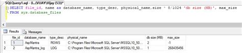 Sql Server Check Size Of Database Aspmantra Aspnetmvcangularjs
