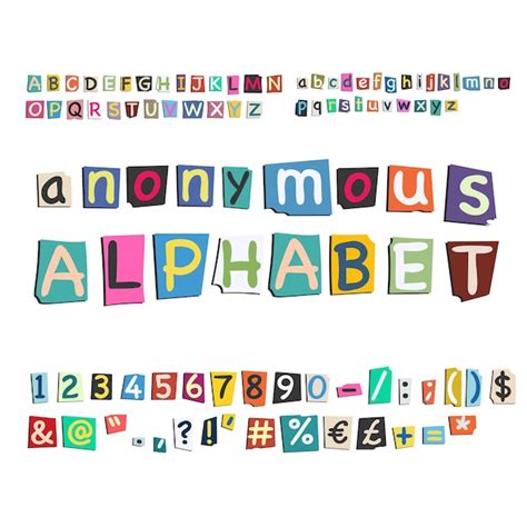 Premium Vector Vector Of The Anonymous Alphabet Anonymous Alphabet