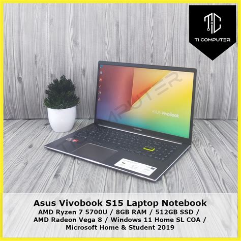 Asus Vivobook S S Amd Ryzen U Ghz Gb Ram Gb Ssd Radeon Graphic Laptop