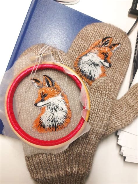 Схема вышивки гладью лисичка