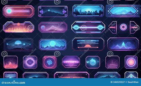 Game Ui Frames Gold Medieval Rpg Game Or App Royalty Free Illustration
