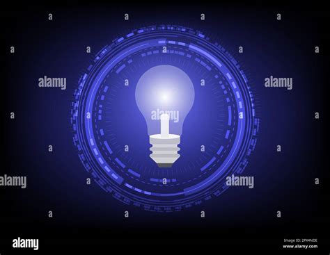 Abstract Light Bulb And Circuit Futuristic Technology Background Vector Illustration Stock