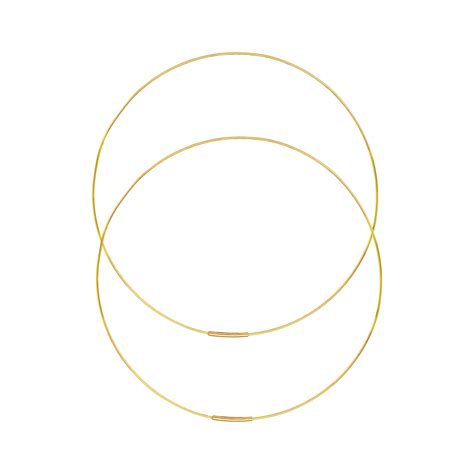 14k Gold Endless Thin Hoops Goldmania New York