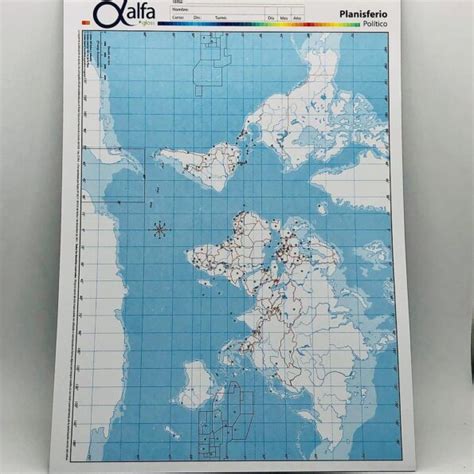 Mapa Planisferio FÍsico O FÍsico PolÍtico N° 5 Alfa Casabak