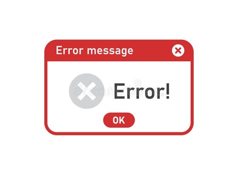 error message icon in flat style computer window alert vector