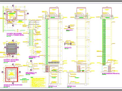 Tanque Elevado En Autocad Descargar Cad 39864 Kb Bibliocad