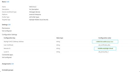 Update Android Vpn Profile Configuration Skyhigh Security