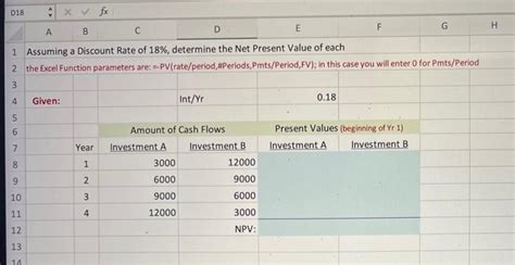 solved complete the problemes using excel formula