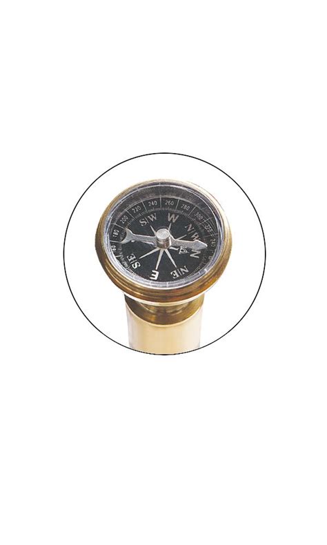 Brass Ball Top With Compass Dress Sticks