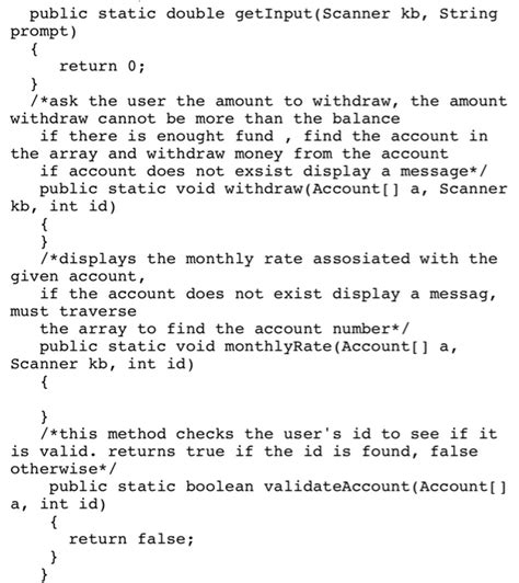 Solved Problem Write A Program To Simulate An Atm Machine