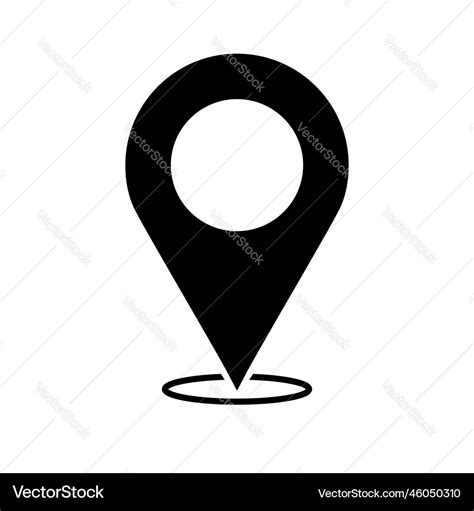 Location Pin Icon Map Place Marker Royalty Free Vector Image