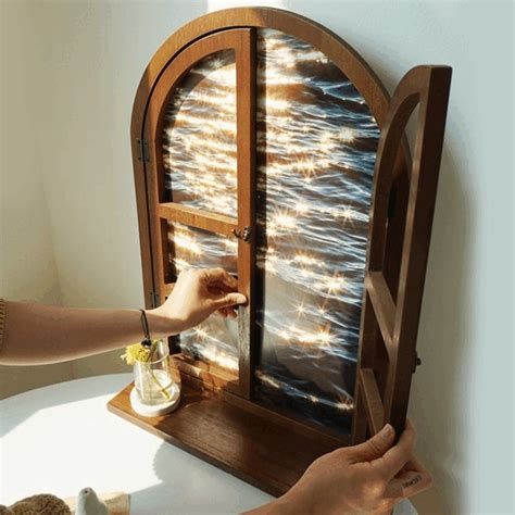 열리는 창문 아치형 아치 액자 우드 원목 나무 빈티지 대형 프레임 포스터 인테리어 방 거실꾸미기 에이블리