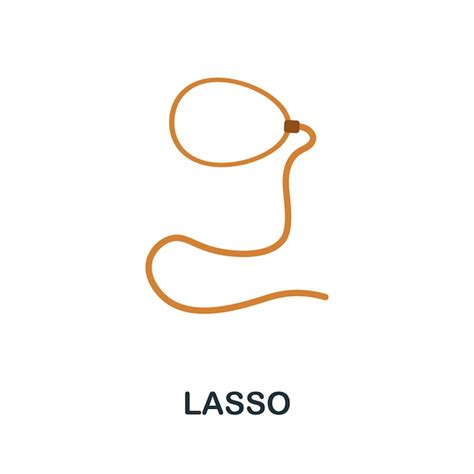 Premium Vector Lasso Flat Icon Color Simple Element From Wild West