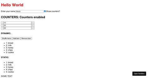 Reactive Dom Lol Codesandbox