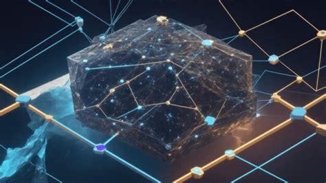 digital connections with data and blockchain technology abstract background premium ai