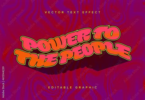 Warped Psychedelic Text Effect Mockup Stock Template Adobe Stock