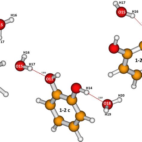 Minimum Energy Structures Of Three Selected Small Catechol H2on