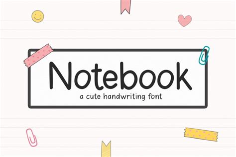 Notebook Cute Handwriting Font