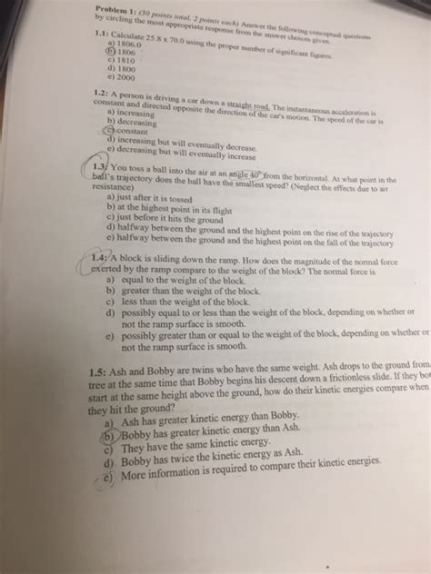 Solved Problem 1 30 Points Total 2 Points Each Answer