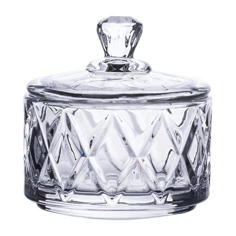 Цукерниця з кришкою Ø 6 5 см ваза цукерниця кругла скляна Hp Yh 28 1112233 — купити на Eva Ua