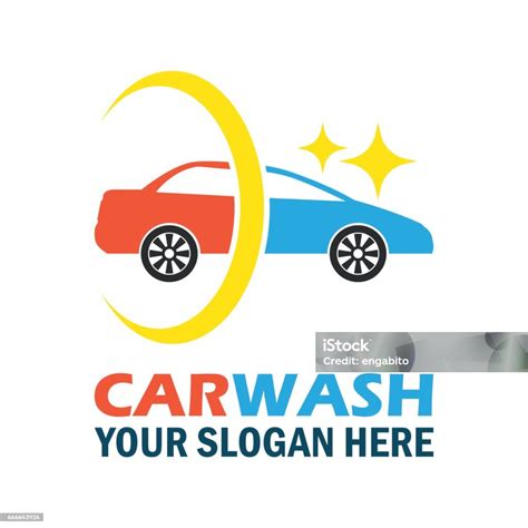 귀하의 슬로건에 대 한 텍스트 공간 세차 서비스 아이콘 슬로건 벡터 일러스트 레이 션 가격표에 대한 스톡 벡터 아트 및 기타