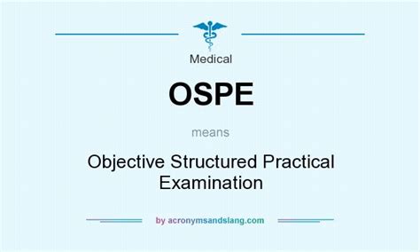 Ospe Objective Structured Practical Examination In Medical By