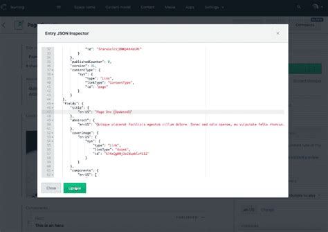 contentful json inspector pauloamgomes