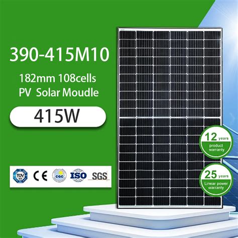 high efficiency 390w 400w 415w 540w all black solar power pv module