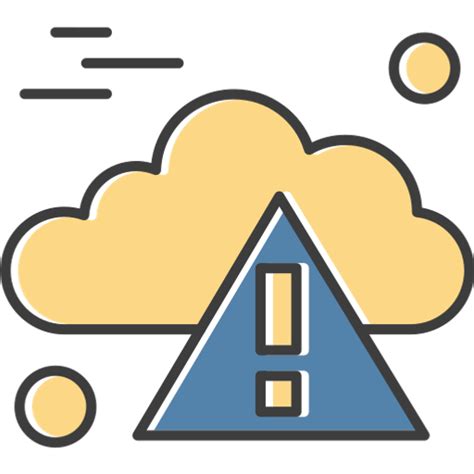 Alert Cloud Computing Danger Warning Icon Download On Iconfinder