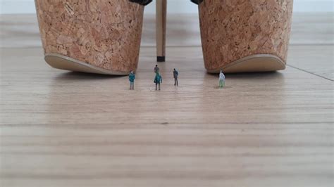 Close Up Giantess Crushes Tiny Men In Super High Platform Heels Heels