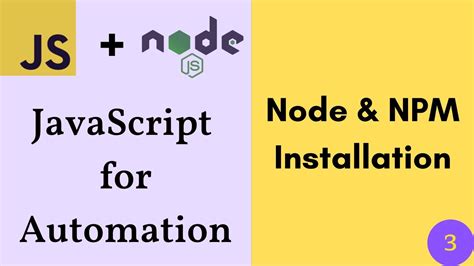 Javascript For Testers Node And Npm Installation Youtube