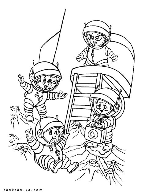 Раскраска героев Незнайки