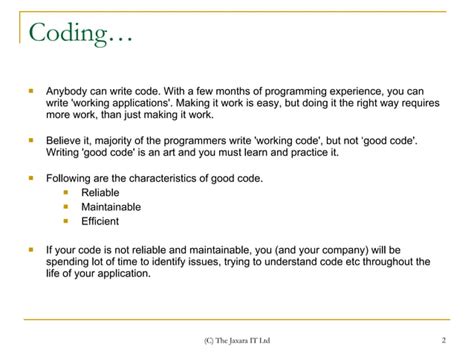 Coding Best Practices Pps