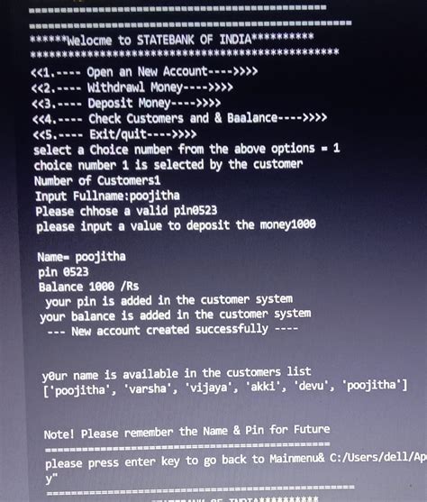 github muddampoojithaa bank management system hii i created bank management system using python3