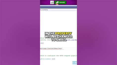 Set Json Serializer In Startupcs In Aspnet Core Youtube