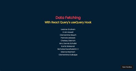 Data Fetching With React Query Codesandbox
