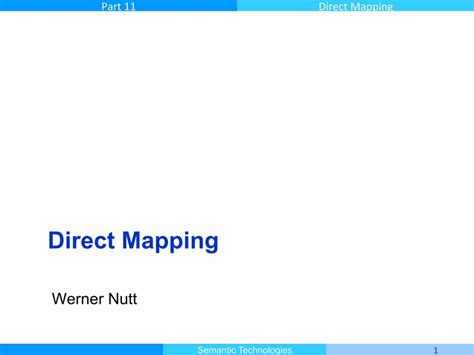 PDF Direct Mapping Unibz Defined By The Direct Mapping Transformation Master
