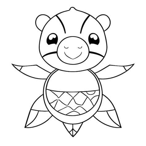 A Turtle Vector Illustration Line Art Premium Ai Generated Vector