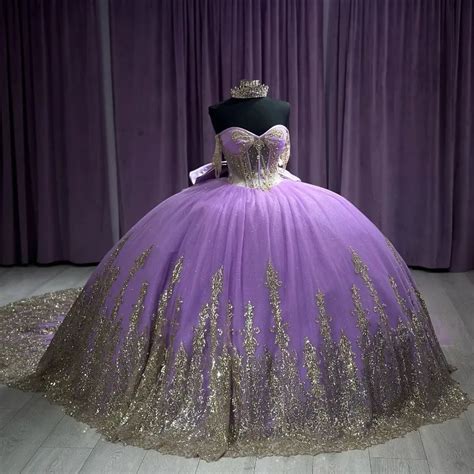 Purple And Gold Wedding Dresses