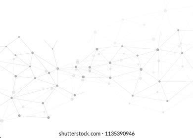 Abstract Connecting Dots Lines Polygonal Background Stock Vector Royalty Free